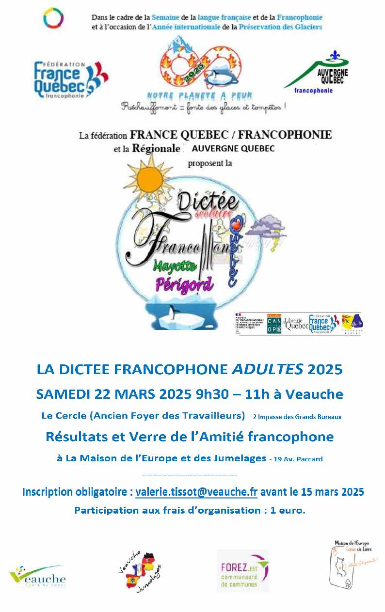Semaine de la francophonie le 22 mars relèverez vous le défi de la dictée ? - Site officiel de ...